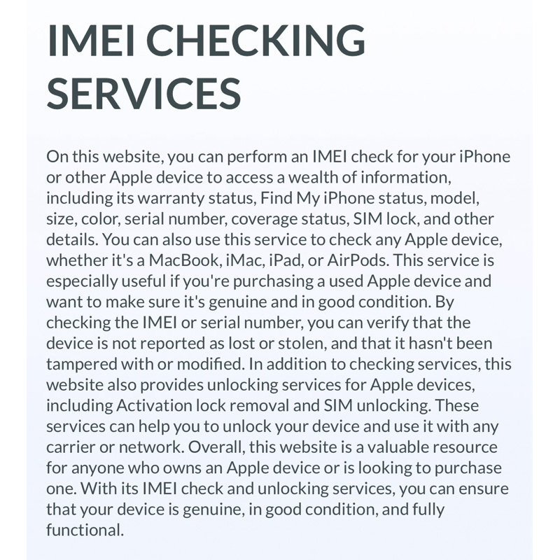 IMEI CHECKING SERVICES (CHECK TELCO) | Shopee Malaysia