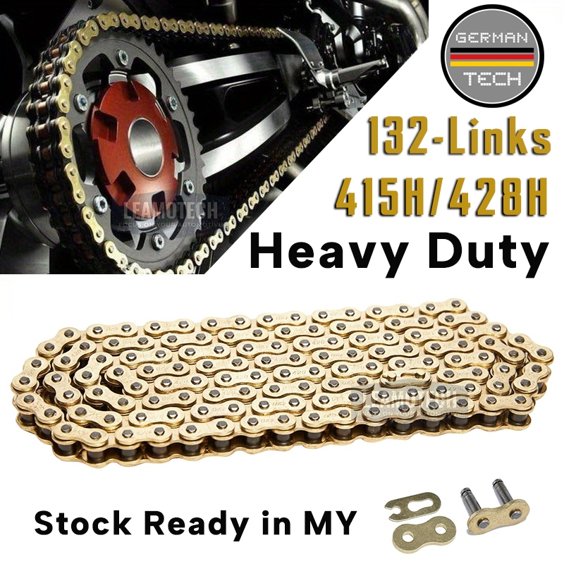 Motorcycle Chain Gold Racing Motor Chain Set 415H 428H 132L Fit for Y15 ...