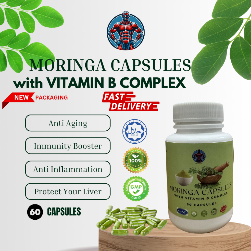 Moringa Leaf Powder Capsules with Vitamin B Complex ( Tree of Life ) 60 Capsules | Shopee Malaysia