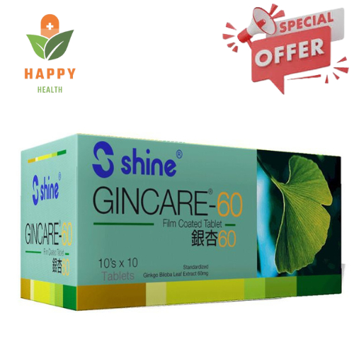 SHINE GINCARE-60 TABLET 100'S (GINKGO 60MG) | Shopee Malaysia