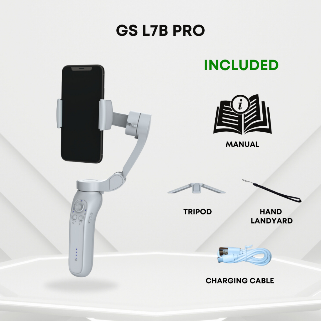 GS L7B L9 Lite M1 Smartphone 3 Axis Gimbal APP Bluetooth Connect Tracking Instant Power Up AI ...