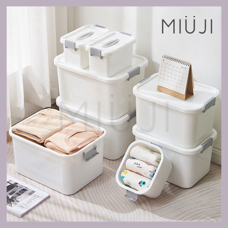 MIUJI Japanese Style Extra Large Storage Box With Lid and Handle ...