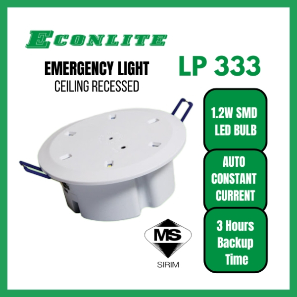 ECONLITE LP333 LED Emergency Light | Recessed Type | Ceiling Mounted ...