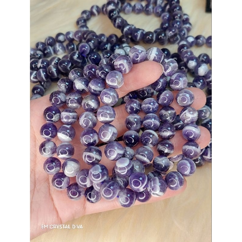 EM CRYSTAL DIVA - 💯 NATURAL CRYSTAL CHEVRON AMETHYST | Shopee Malaysia