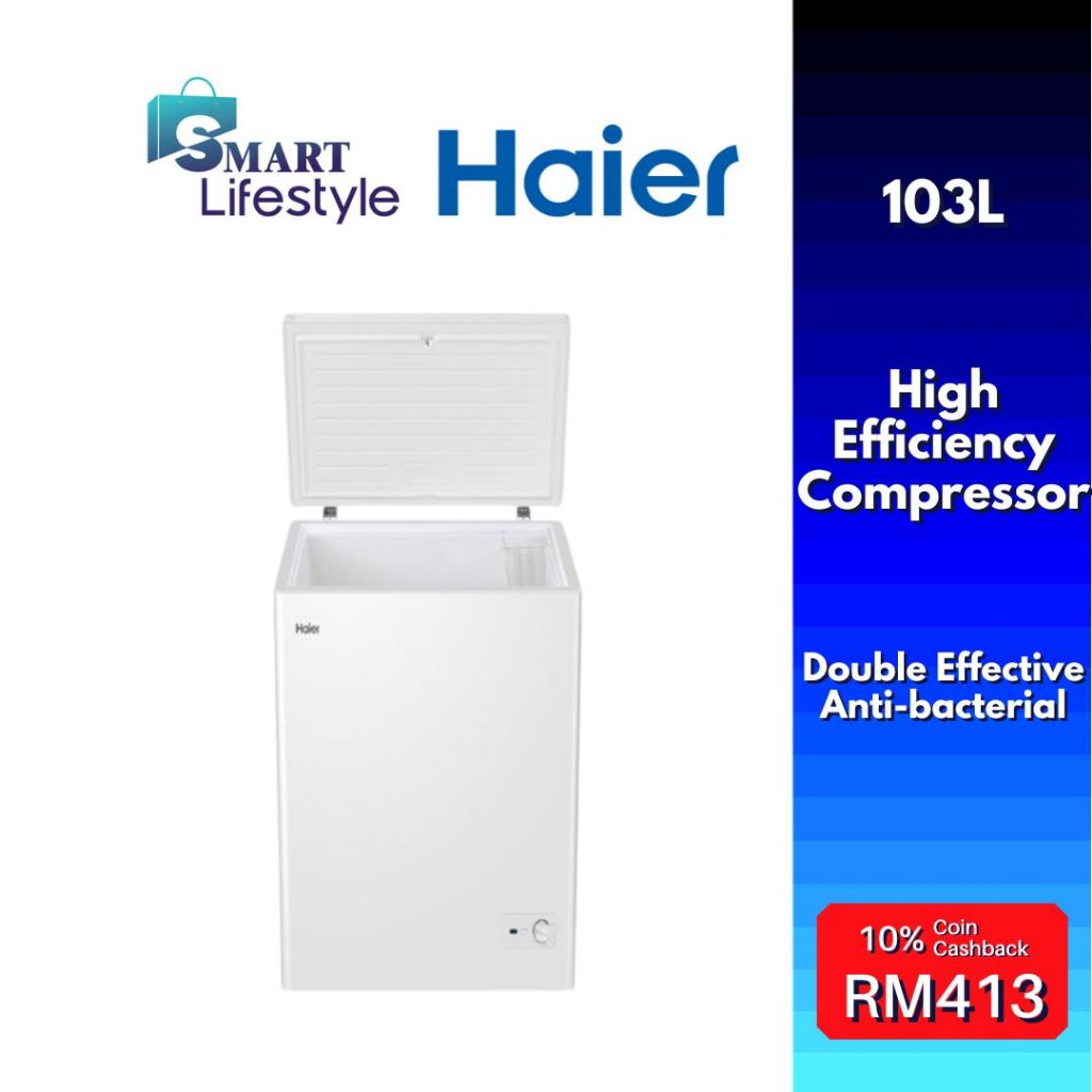 Haier 103L Fast Freezing Chest Freezer HCF-136M | Shopee Malaysia