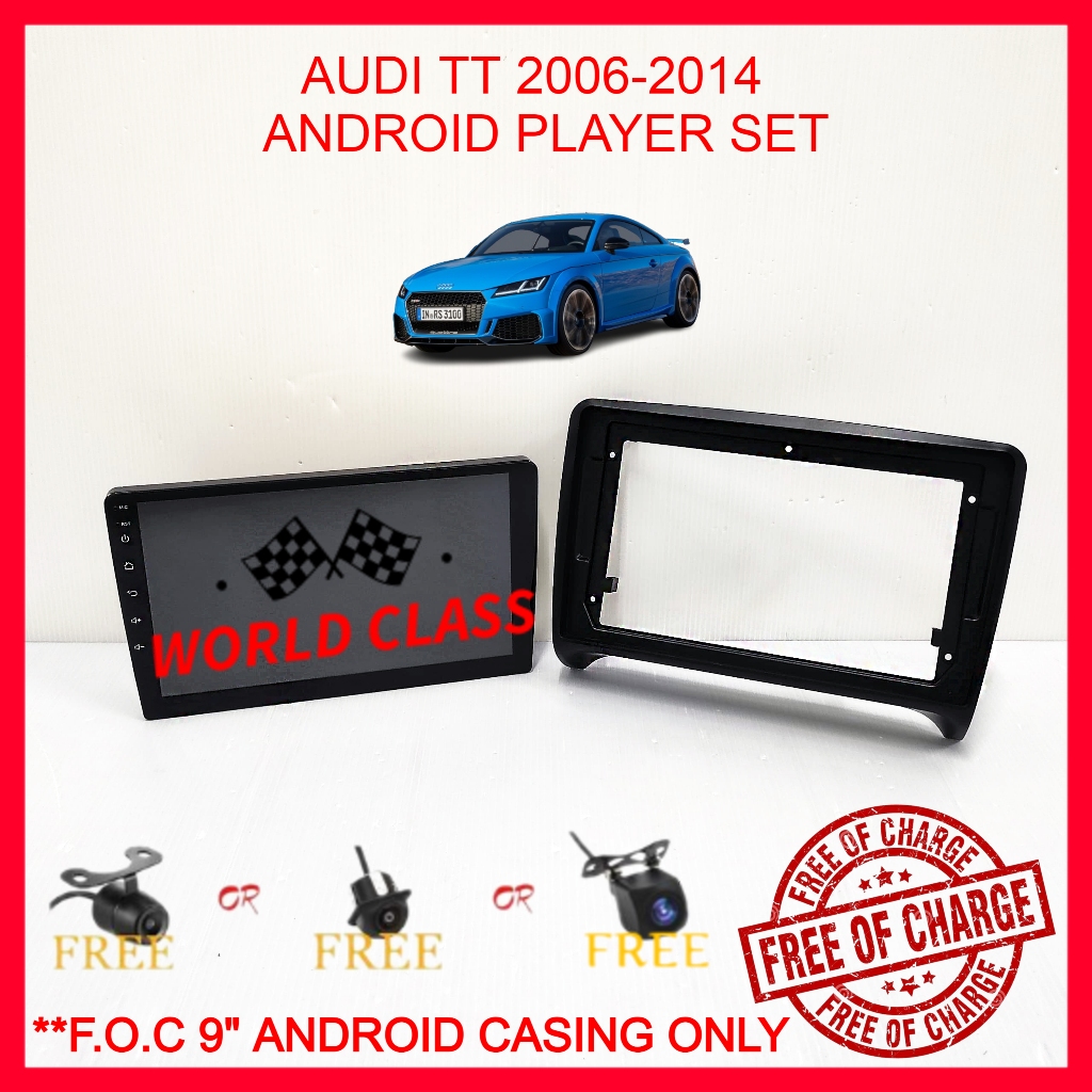 AUDI TT 2006-2014 ANDROID 9" IPS PLAYER 2.5D WITH ( F.O.C ANDROID ...