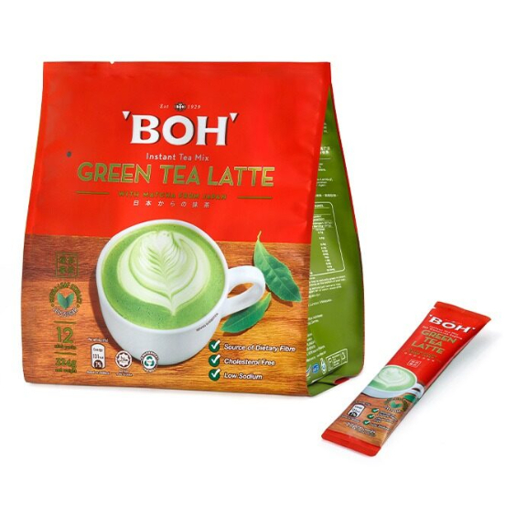BOH Green Tea Latte (Less Sugar) | 宝乐 绿茶拿铁(少糖) 27gx12s | Shopee Malaysia
