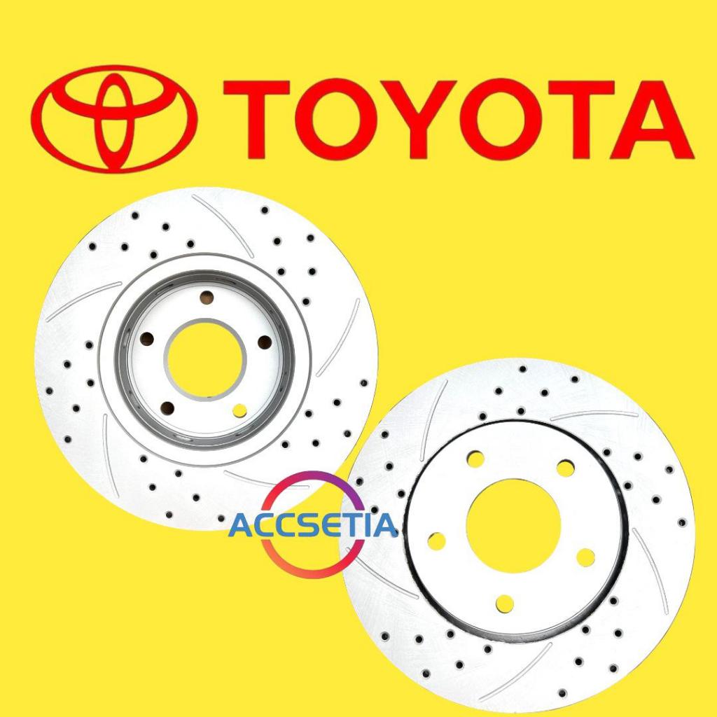 (1-PAIR) THAILAND QUALITY 275MM TOYOTA WISH ZNE10 ANE10 DRILED SLOTED ...