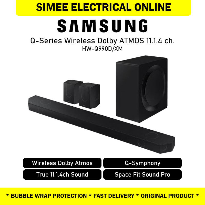 Samsung Q-series Soundbar HW-Q990D Wireles Dolby Atmos HWQ990D HW-Q990D ...