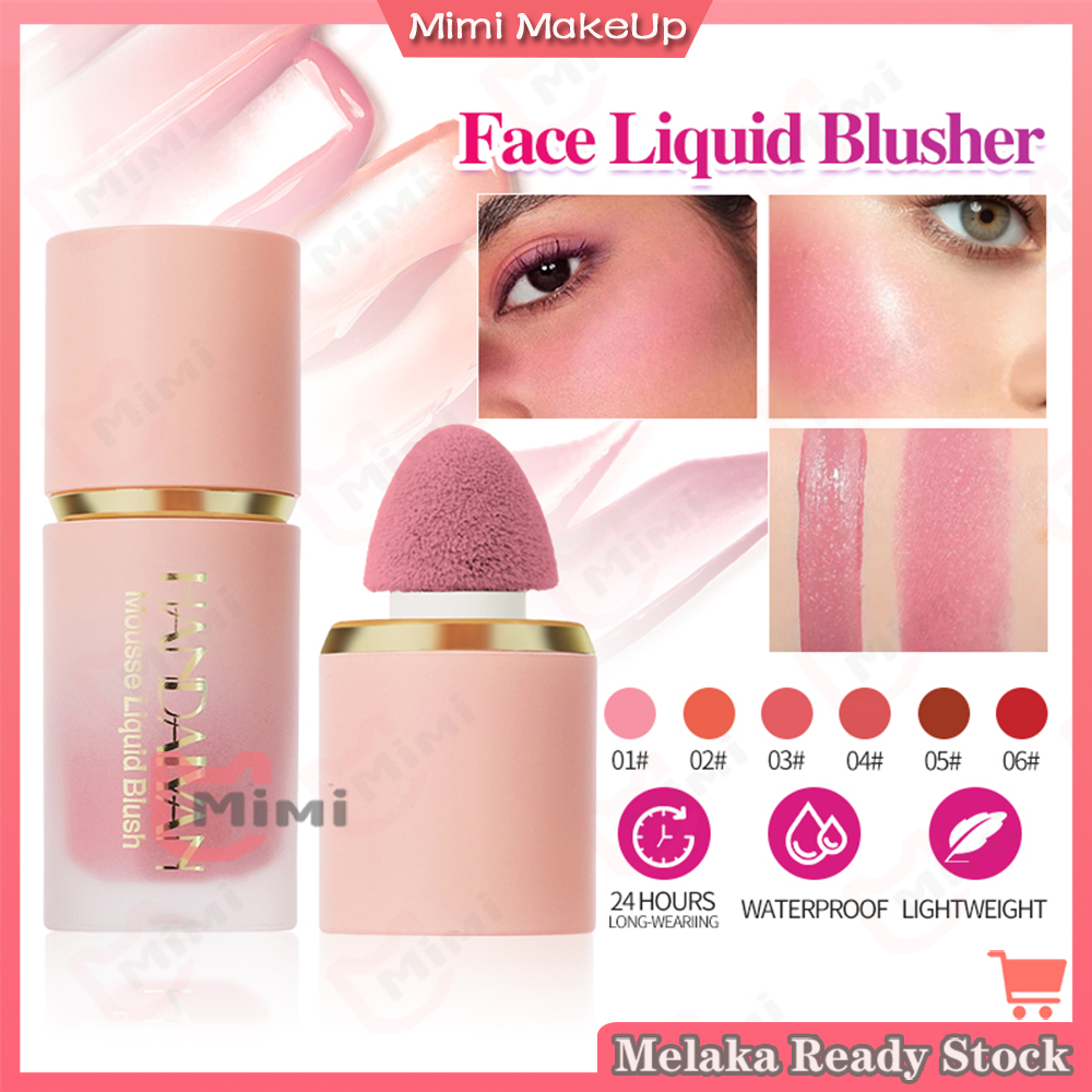 HANDAIYAN Liquid Blush Cream Blush 6 Colors Smooth Velve Matte Liquid ...
