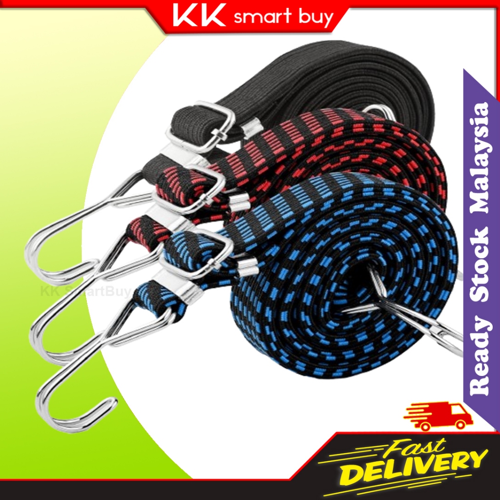 1 Meter Bungee Cords with Hooks Adjustable Elastic Bicycle Binding Rope ...