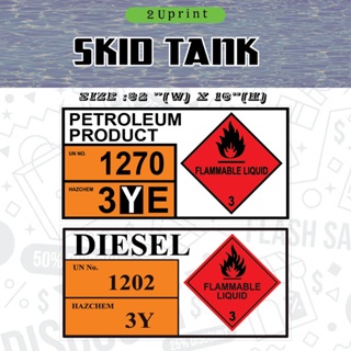 Tanker Sticker Highly Flammable Petroleum Diesel / Skid Sticker ...
