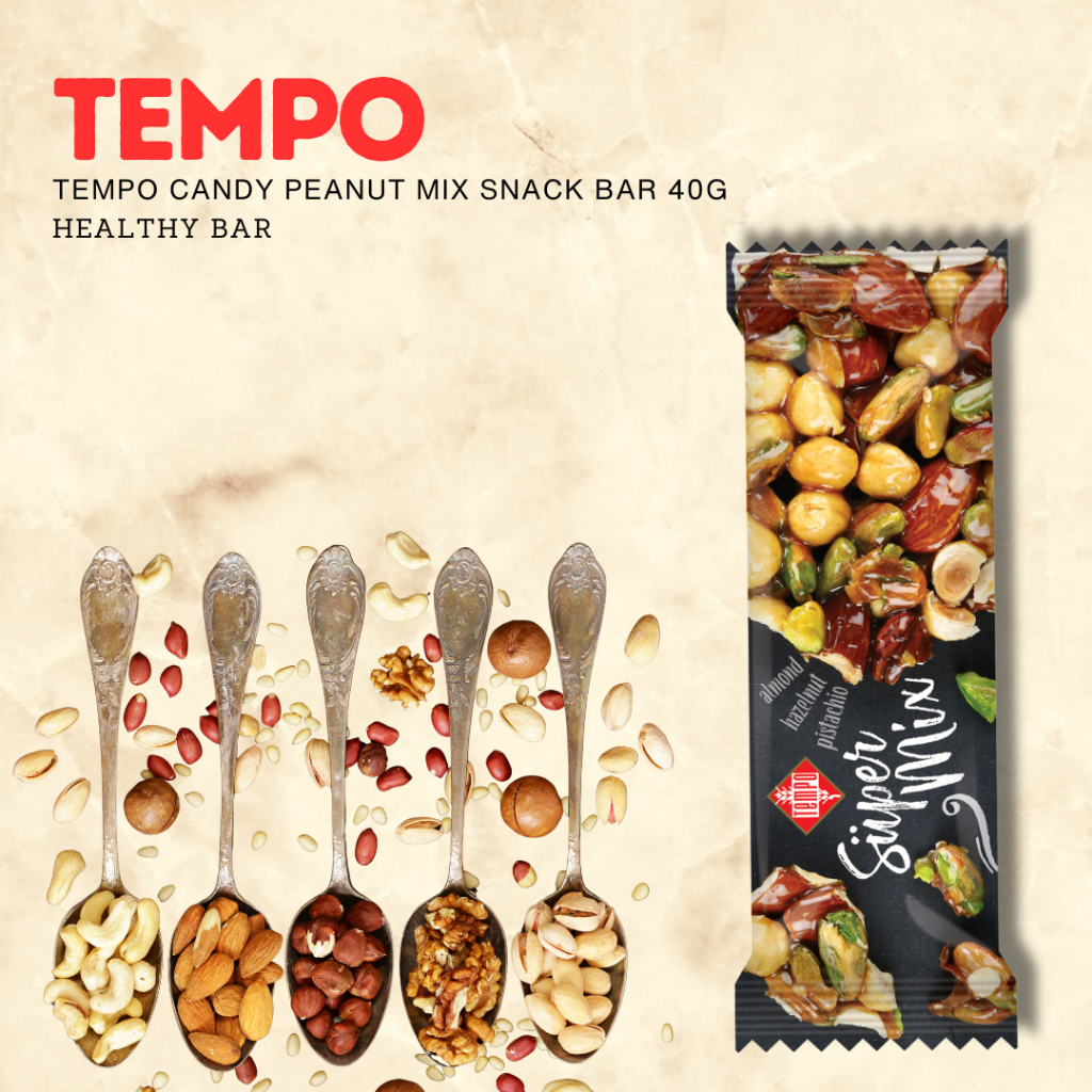 TEMPO CANDY SUPER MIX [ Almond-Hazelnut-Pistachio ] 40g Healthy Bar ...