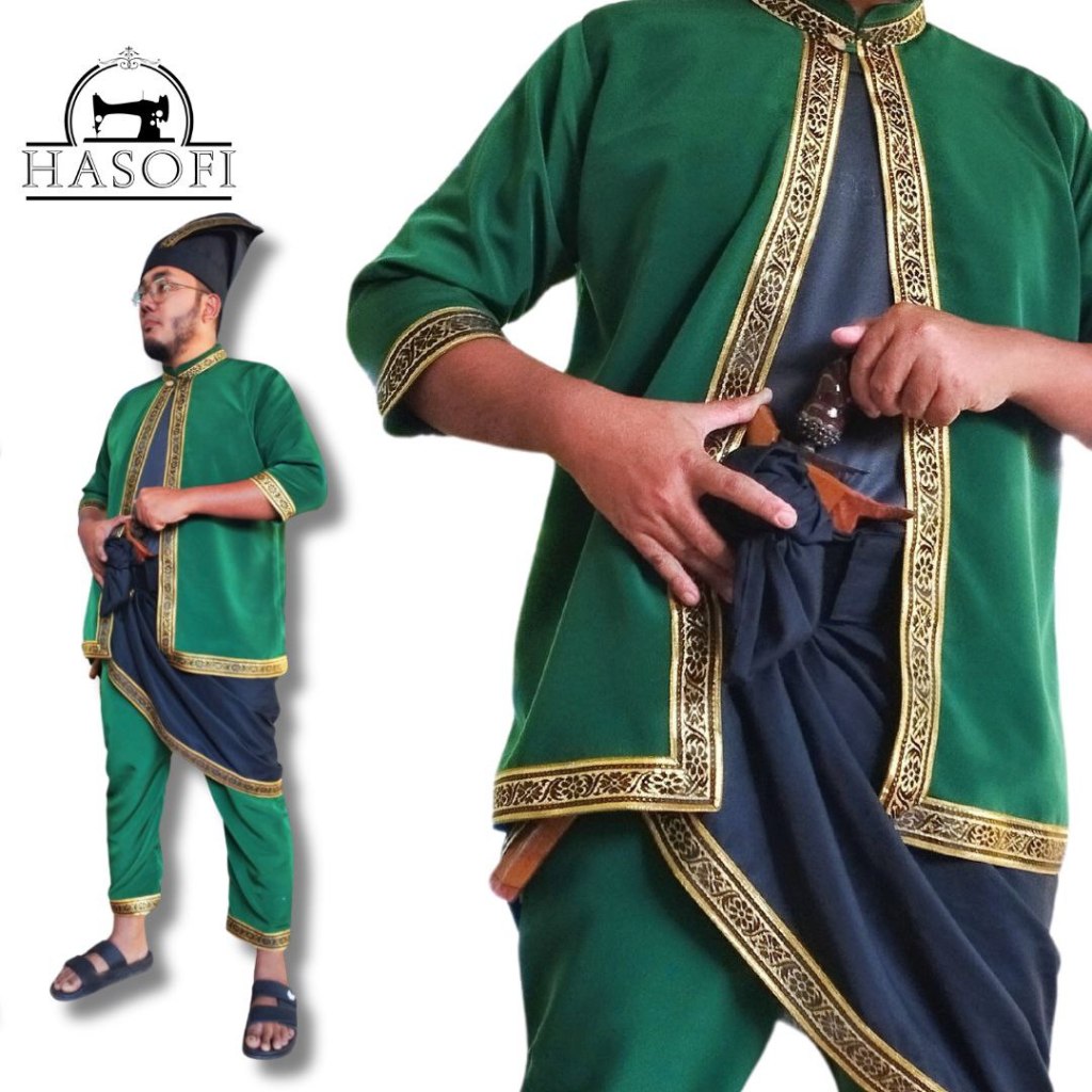 BAJU LAYANG/SILAT DEWASA SET LENGKAP BUSANA MELAYU HIJAU | Shopee Malaysia