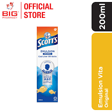 SCOTT'S EMULSION (ORIGINAL) COD LIVER OIL EXTRA 200ML | Shopee Malaysia