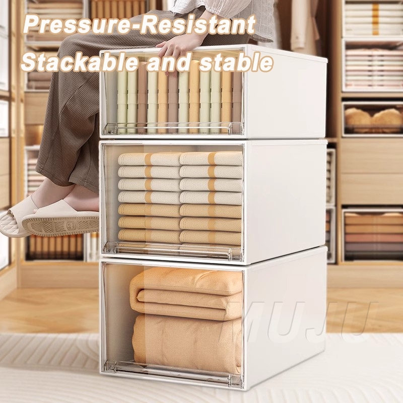 IKEA Storage Box Large Capacity Stackable Bedroom Clothes Storage ...
