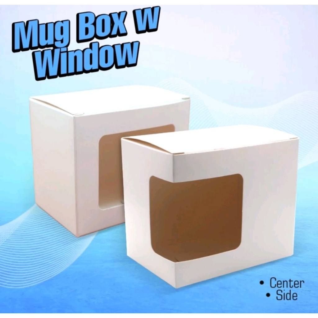 CUYI 1PC Window Mug Box Side or Center Window Mug Box mug gift box（11 ...