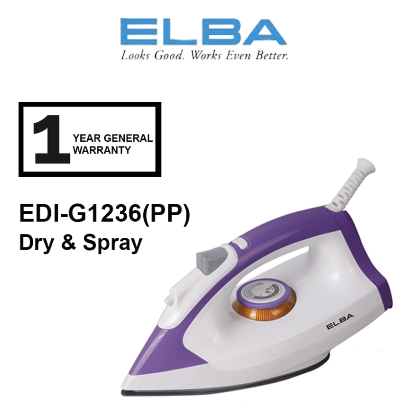 ELBA Dry Iron EDI-G1236(PP) | Shopee Malaysia