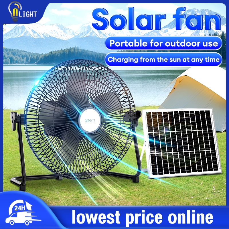 Solar Fan Waterproof Kipas Solar Rumah Portable Camping Solar Kipas ...