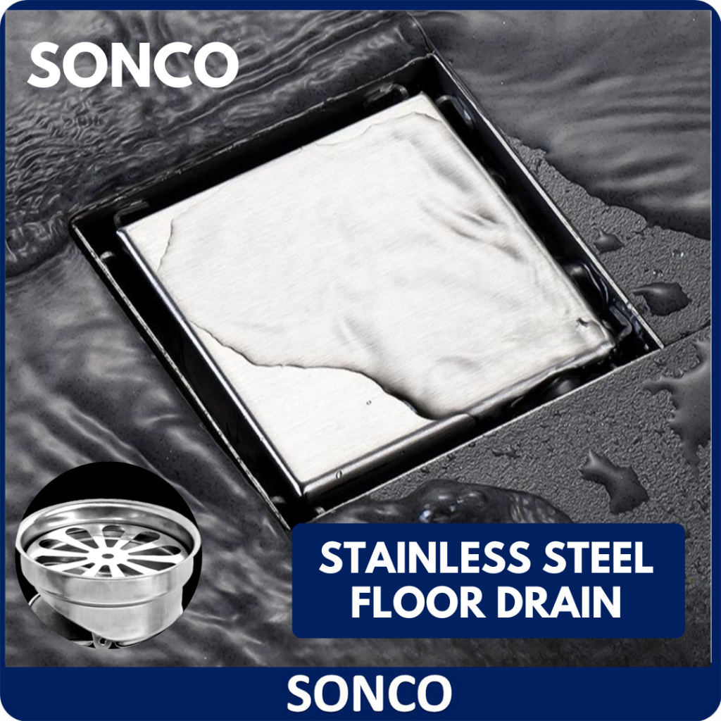 SUS 304 15cm/10cm Tile Insert Floor Trap Stainless Steel Anti Cockroach ...