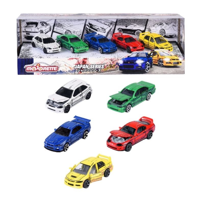 Majorette Japan Nissan GT-R R34, Toyota Supra Mk4, Honda Civic EK9 ...