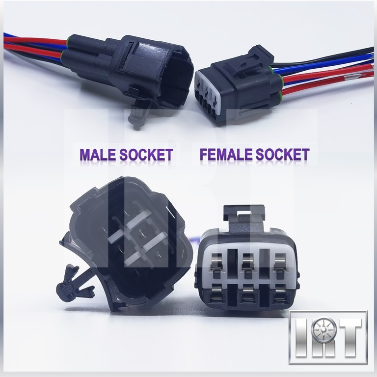 6 Pin Headlamp Socket Vios NCP150 Toyota Lexus Projector Headlight ...