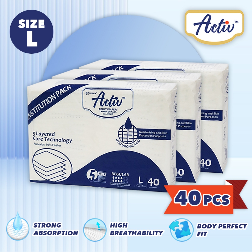 Activ™ REGULAR Adult Diapers Institutional Pack (L) | Shopee Malaysia