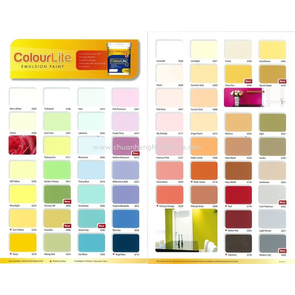 COLOURLAND 7L ( Colourlite Emulsion Paint 7L ) Cat Dinding Rumah 7 ...