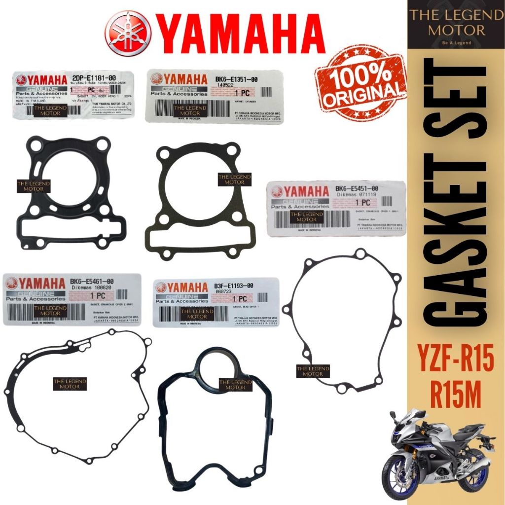 R15 R15M YZF R155 Gasket Block Blok Head Cylinder Clutch Gasket Magnet ...