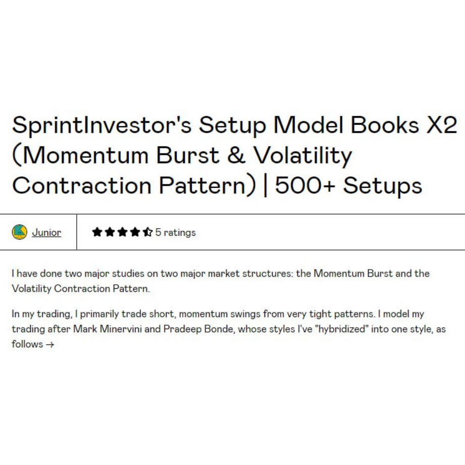 SprintInvestor's Setup Model Books X2 (Momentum Burst & Volatility ...