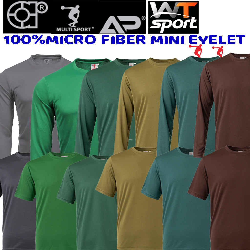 ARORA MULTISPORT QUICK DRY MICROFIBER MINI EYELET ROUND NECK PLAIN TEE ...