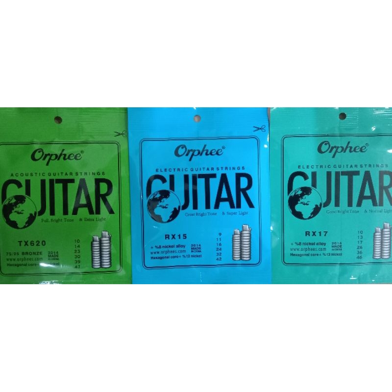 Orphee 6pcs/set Acoustic Guitar String/Electric Guitar Strings | Shopee ...