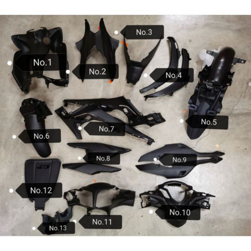 YAMAHA SRL115 FI INNER SET COMPLETE SET COVER SET HITAM SEBAM INNER ...