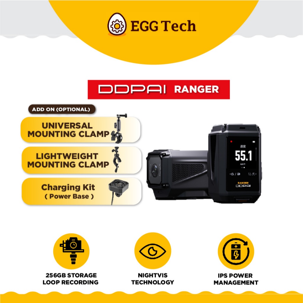 (NEW) DDPAI RANGER Riding Camera, 4K HD riding camera, action camera ...