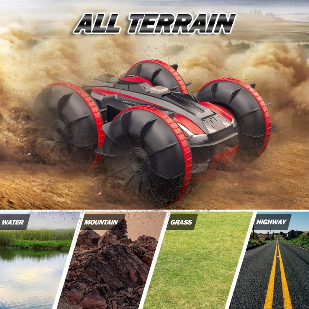RC Car amphibious stunt vehicle 2.4GHz Remote Control Boat Waterproof ...
