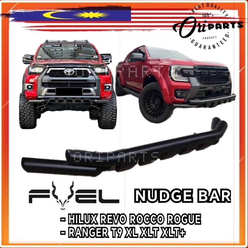FUEL TRUCK FRONT NUDGE BAR HILUX REVO ROGUE RANGER T9 XL XLT STEEL ...