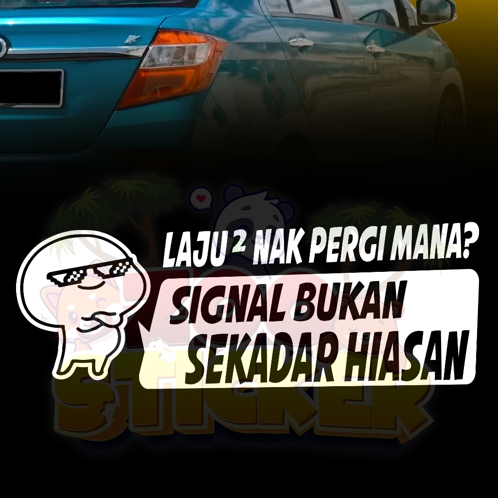 STICKER EMOJI KERETA AYAT-AYAT LUCU PREMIUM 2 / STICKER CERMIN BELAKANG ...