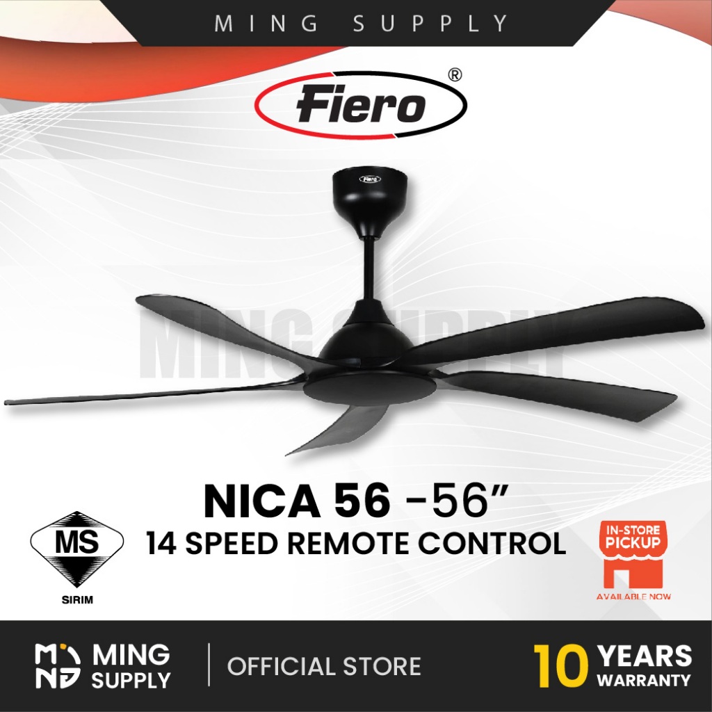 (Sirim) Fiero Ceiling Fan NICA 56 Remote Control 6+6 Speed 5 ABS Blade ...