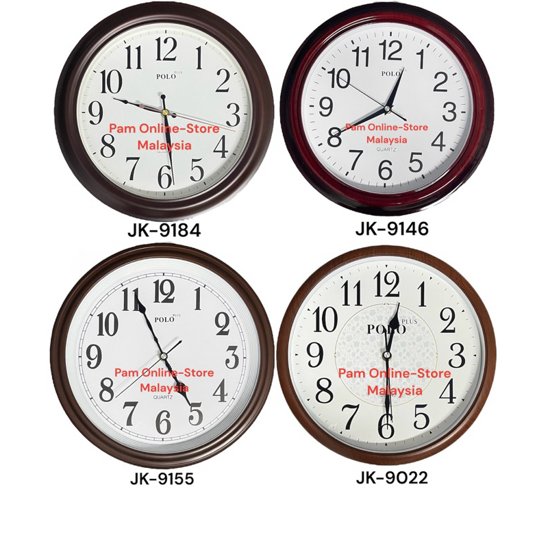 POLO PLUS 9155/9022/9184/9146 Original Analog Quartz Large Size Wall ...