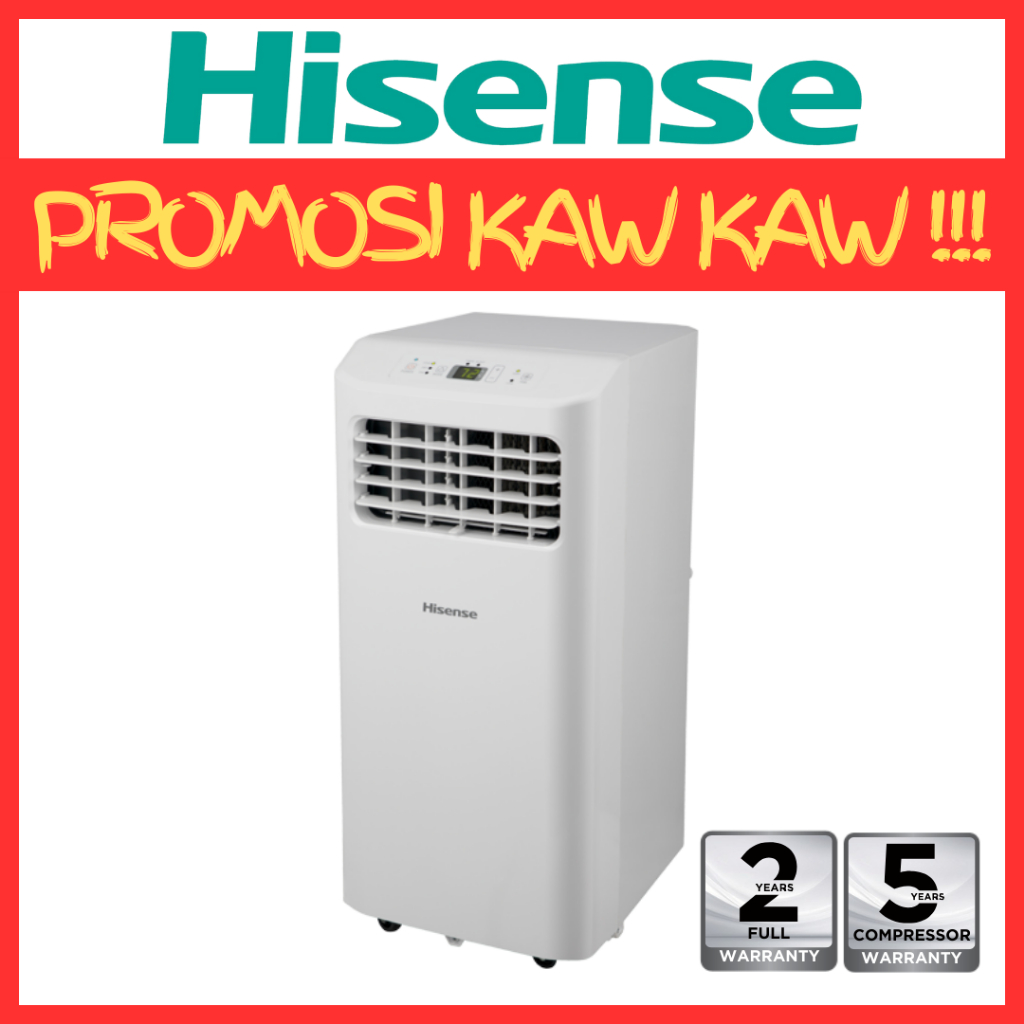 HISENSE 1.0HP R32 PORTABLE AIR COND (9000Btu) Exhaust kit included, 1.0 ...