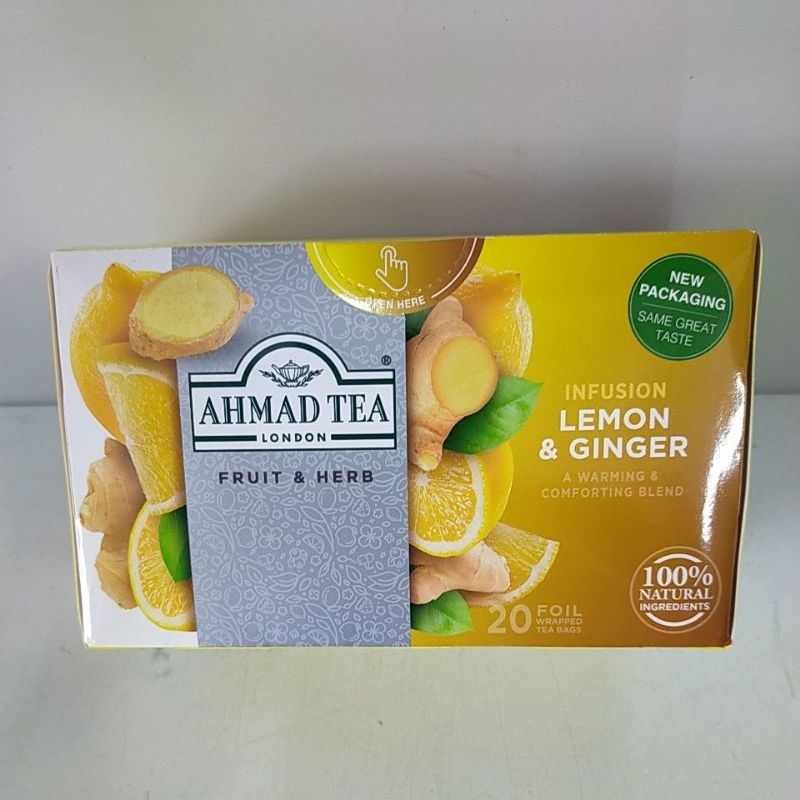 Ahmad Tea London Fruits & Herbs Infusion Lemon & Ginger 40g (20x 2g ...