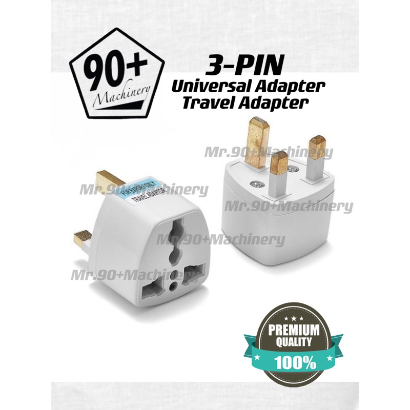 3-PIN Universal Adapter Plug UK 3PIN MALAYSIA CHINA PLUG SOCKET US/EU ...