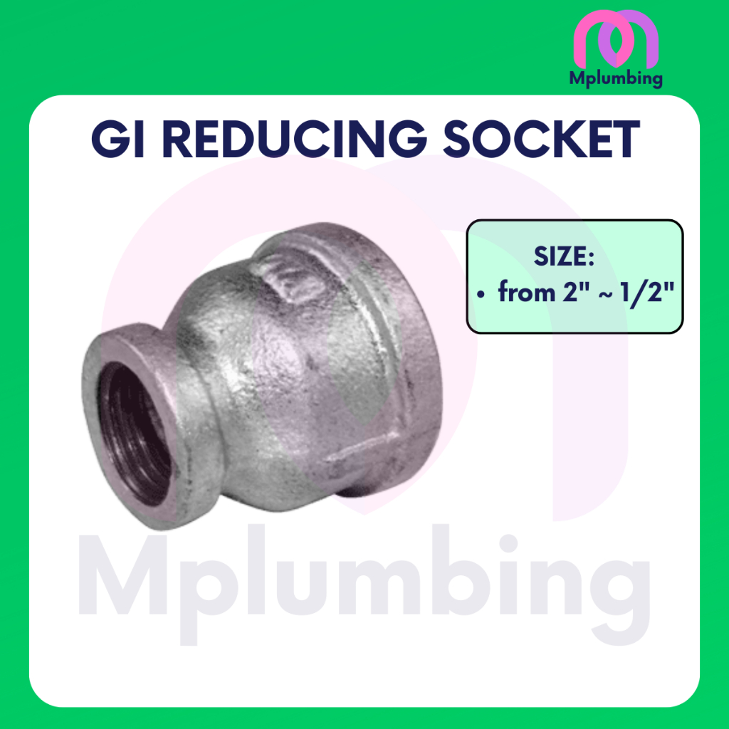 1/2" - 2" GI REDUCING SOCKET GALVANISED IRON FITTINGS | Shopee Malaysia
