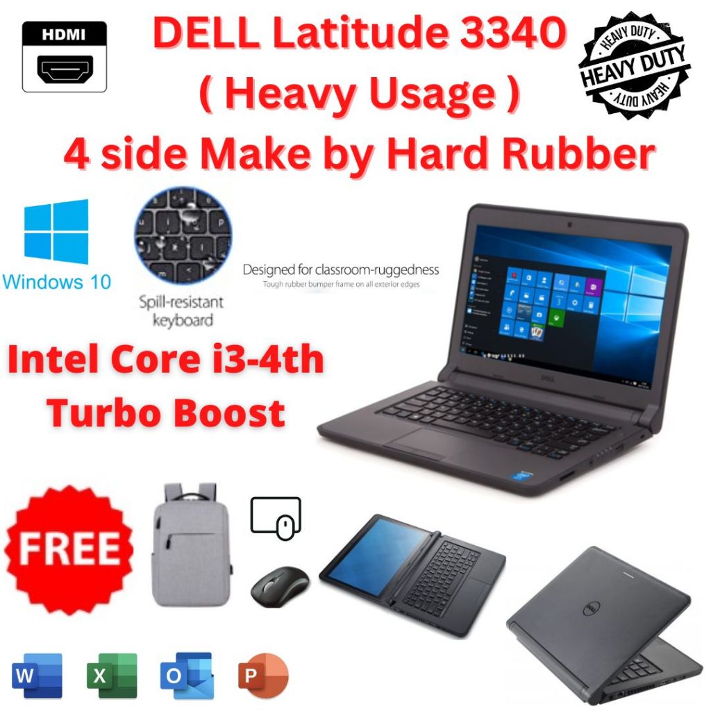Gaming HEAVY DUTY Dell Latitude 3340 /8GB Ram 256GB SSD Slim and Fast ...