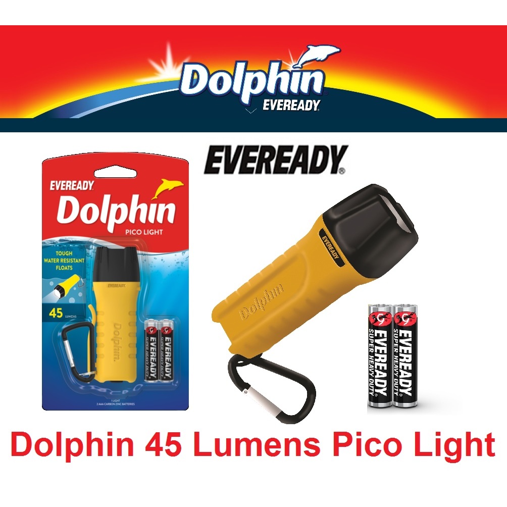 Eveready Dolphin LED 45-Lumens All Weather Pico Flashlight | Shopee ...