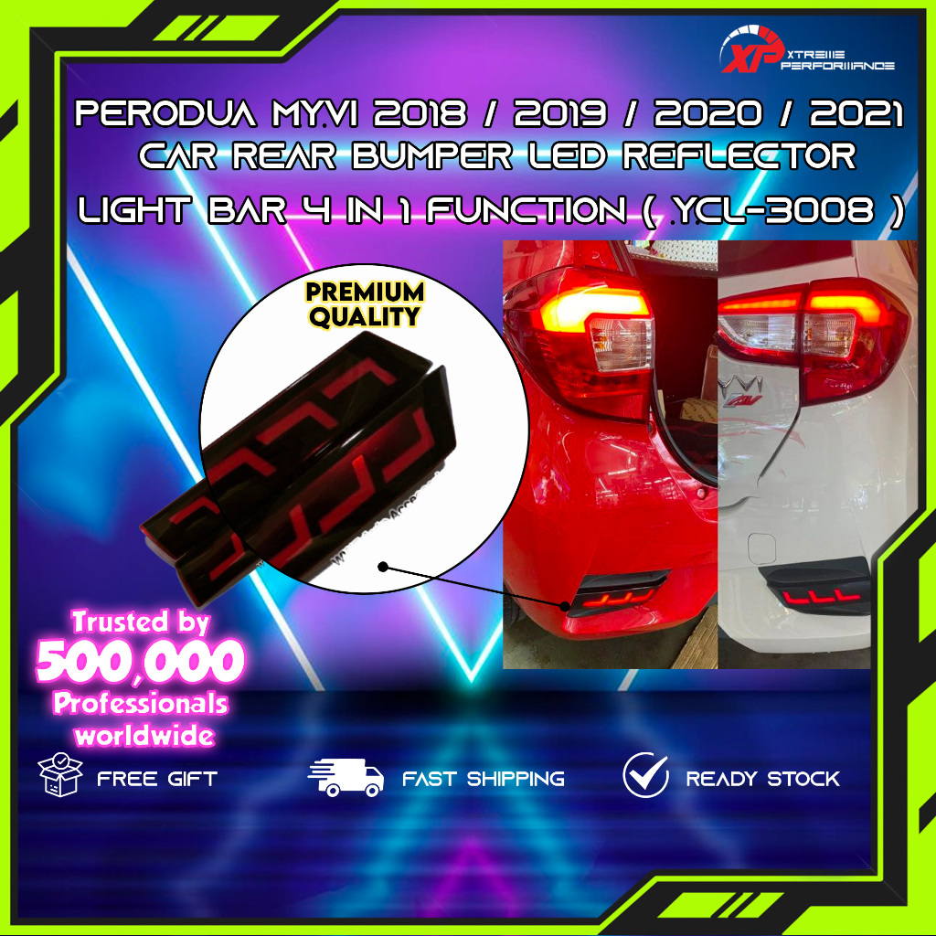 Perodua Myvi 2018 / 2019 / 2020 / 2021 Car Rear Bumper LED Reflector ...