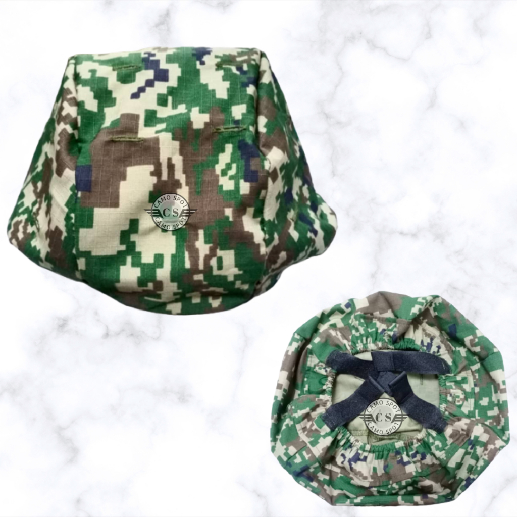 COVER HELMET NATO CORAK DIGIT AL ADA GETAH DAN SKRAP READY STOCK ...