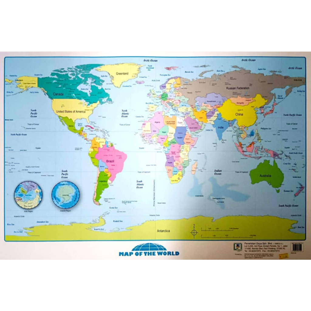 MAP OF THE WORLD / CARTA PETA DUNIA | Shopee Malaysia