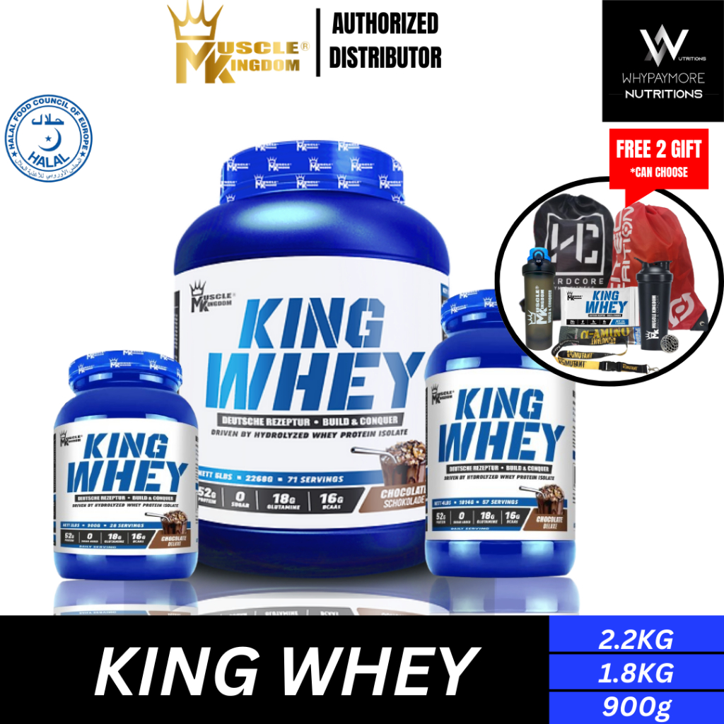 Muscle Kingdom King whey 5Lbs/4Lbs/2Lbs (Free 2 Gift) - Mk Whey Protein ...
