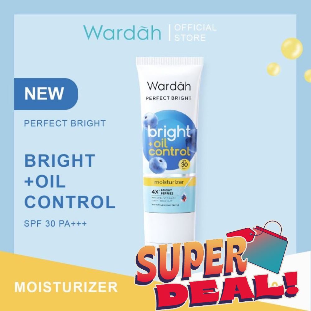 WARDAH PERFECT BRIGHT MOISTURIZER OIL CONTROL SPF30+++20ML | Shopee ...